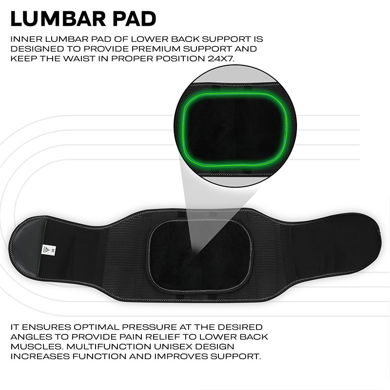 RDX PB Adjustable Waist Support Belt Lumber Padded for Lower Back Pain ...